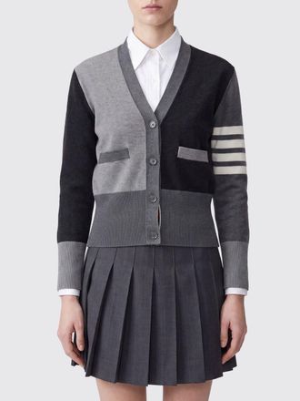 Thom Browne Cardigan slim fit en coton &agrave; motif 4-Bar