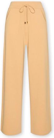 Elena Miro Femme, Pantalons, Beige, Taille: 42 FR Pantalon palazzo en viscose m&eacute;lang&eacute;e