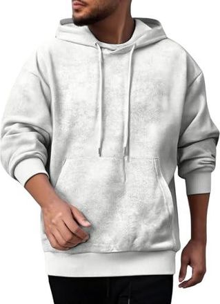 Generic Sweat &agrave; capuche surdimensionn&eacute; pour homme - Aspect tricot&eacute; - Coupe d&eacute;contract&eacute;e - Confortable - V&ecirc;tement de loisirs tendance - Automne - Hiver - Chaud