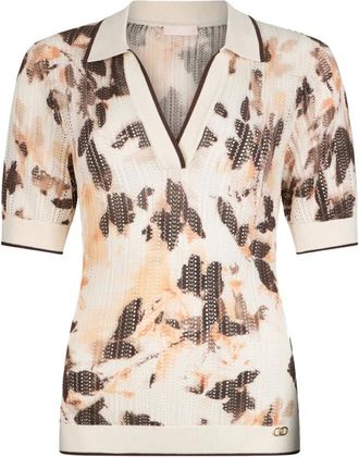 Liu Jo Femme, Pulls, Multicolore, Taille: 40 FR Polo Maille Point Fantaisie