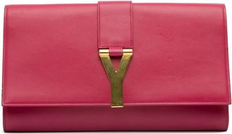 Saint Laurent Clutches - Leather Chyc Ligne Clutch - Gr. unisize - in Gold - für Damen