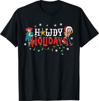 Pixar Disney and Pixars Toy Story Howdy Holidays Woody & Jessie T-Shirt