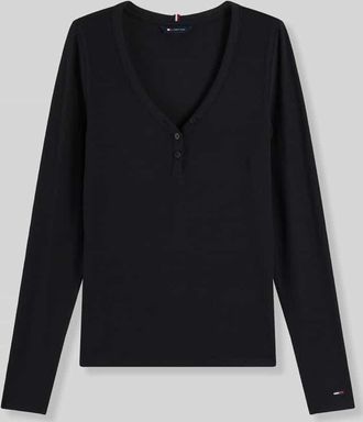 Tommy Jeans Longsleeve mit Henley-Ausschnitt