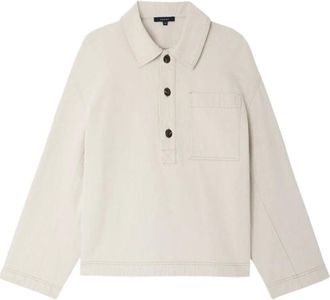 SOEUR Soeur, Femme, Tops, Blanc, Taille: 40 FR Austin Denim Oversized Shirt