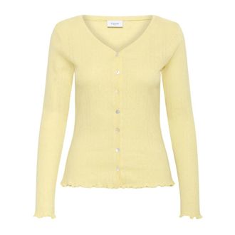 Saint Tropez Femme, Pulls, Jaune, Taille: 40 FR GruSZ Cardigan