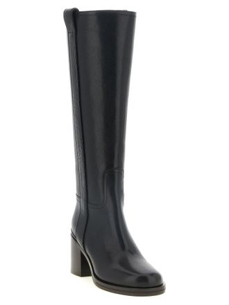 Brunello Cucinelli Riding Leather Boots - Black