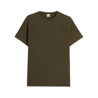 Aspesi Homme, Pulls, Vert, Taille: XL Pull raglan en gaufre micro coton