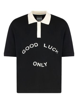 Mr. Saturday polo à broderies - Noir