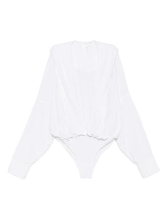 Norma Kamali Drapierter Body - Wei&szlig;
