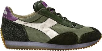 Diadora Equipe Dirty SW Evo 181251 Freizeitschuhe f&uuml;r Herren, aus wei&szlig;em Segeltuch, gr&uuml;n, 45 EU