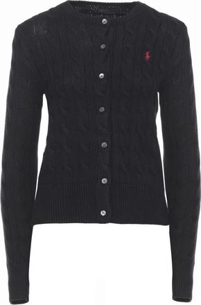 Ralph Lauren Femme, Pulls, Bleu, Taille: 40 FR Cardigan ras du cou en maille torsad&eacute;e