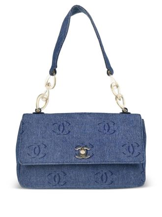 Chanel sac à main à logo CC (2002) - Bleu