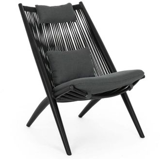 BIZZOTTO Gepolsterter Lounge-Sessel Aloha aus Aluminium f&uuml;r Garten und Terrasse -Anthrazit