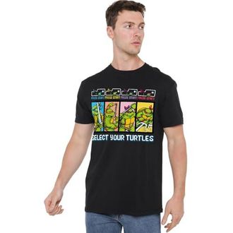 Teenage Mutant Ninja Turtles manji-devlin corporation TMNT Select Your Turtles Unisex T Shirt, Noir, 5XL Mixte