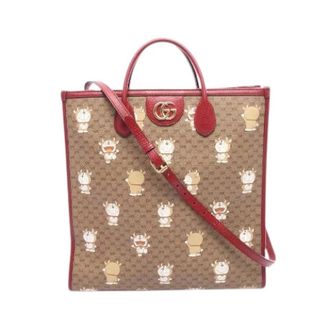 Gucci Pre-owned Doraemon GG Supreme Coated Canvas Leather 2way Tote Bag - Femme - Pre-owned - Multicolore - Taille: ONE Size
