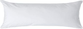 Homescapes Seitenschl&auml;ferkissen-Bezug 50x140 cm wei&szlig; mit Hotelverschluss, 100% &auml;gyptische Baumwolle, Fadendichte 200