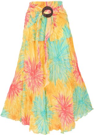 Guru Shop Boho Sommerrock, Maxirock Hippie Chic, Wandelbares Sommerkleid, Strandkleid - Mango/bunt, Damen, Synthetisch