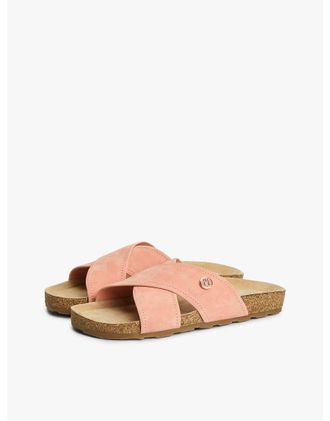 Tommy Hilfiger Sandales en li&egrave;ge avec bride en daim - Rose clair