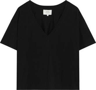 Loulou Studio Femme, Tops, Noir, Taille: 38 FR Faaa V-Neck T-Shirt