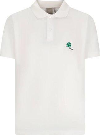 Dior Homme, Tops, Blanc, Taille: M Polo avec Broderie Tr&egrave;fle
