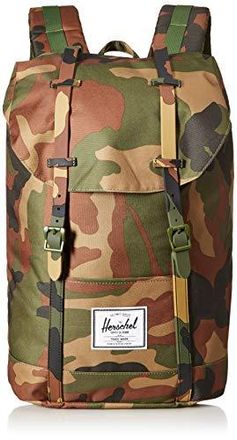 Herschel Retreat Sac &agrave; dos multifonction unisexe pour adulte, Woodland Camo/Woodland Camouflage, Classic