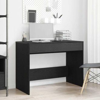 vidaXL Vidaxl - Bureau ch&ecirc;ne noir 101x50x76,5 cm Bois ding&eacute;nierie