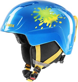 Uvex heyya - Leichter Skihelm für Kinder - individuelle Größenanpassung - optimierte Belüftung - Blue Splash - 51-55 cm