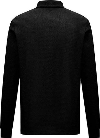 AlltheMen Poloshirt mit Zopfmuster langarmshirt Baumwolle Shirt f&uuml;r Winter