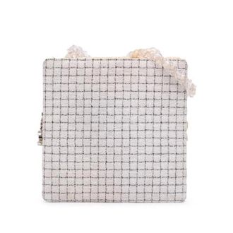 Chanel Pre-owned Tweed Schultertasche - - Pre-owned - Damen - Wei&szlig; - ONE SIZE