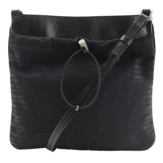 Prada Pre-owned Nylon Leder Schultertasche - - Pre-owned - Damen - Schwarzk - ONE SIZE