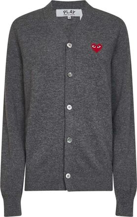 Comme Des Gar&ccedil;ons Femme, Pulls, Gris, Taille: 36 FR Cardigan en laine &agrave; col en V