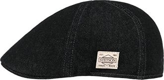Stetson Casquette Texas Robust Denim Homme - Gavroche avec Visiere, Doublure Automne-Hiver Hiver - XL (60-61 cm) Noir