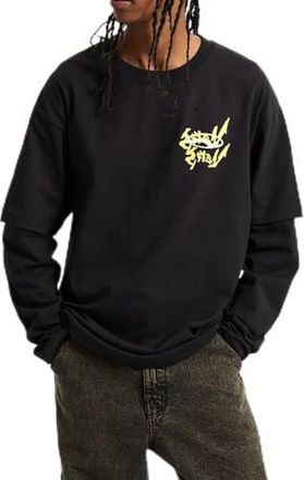 Vans Classic Ls Tee T-Shirt, Noir, XL Homme