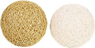 OSALADI Lot De 2 Abat-jours Tiss&eacute;s En Rotin Abat-jour Dint&eacute;rieur Protection La Poussi&egrave;re D&eacute;coration Artisanale Polyvalente Accessoire Pour Lampes De Plafond T