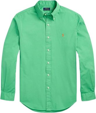 Polo Ralph Lauren Homme, Chemises, Vert, Taille: S Chemise Twill Coupe Slim