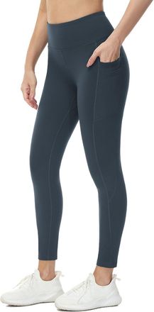 Baleaf Damen Thermo Leggings gef&uuml;tterte Winter Hose mit Teddy Fleece high Waist Winter wasserdichte Sporthose Grau XL