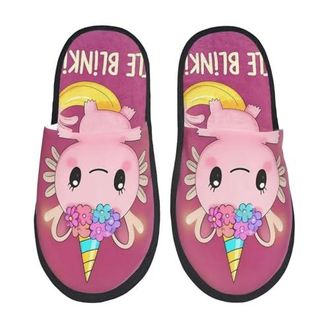 Generic Axolotl Mignon Homme Femme Pantoufles Antid&eacute;rapantes Chaussons Chaud Slippers Pour Ext&eacute;rieur Maison Hiver M