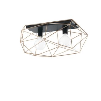 Luce-Ambiente-Design Abraxas ceiling light in Black and Gold Metal 30x60x27cm