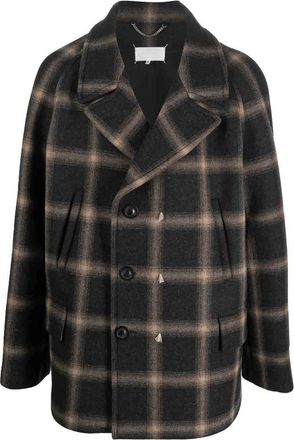 Maison Margiela Kurzer Mantel - Schwarz
