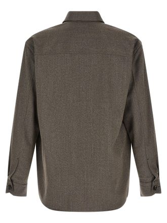 Brioni Wool M&eacute;lange Shirt - Brown