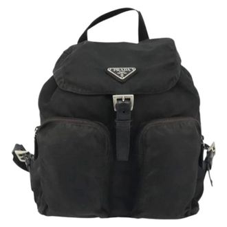 Prada Pre-owned Vintage Leather Backpack - Femme - Pre-owned - Noir - Taille: ONE Size