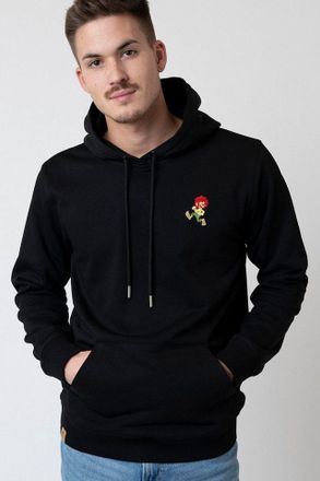 Bavarian Caps Rundhalspullover Hoodie Unisex - PUMUCKL GRANTIG - schwarz