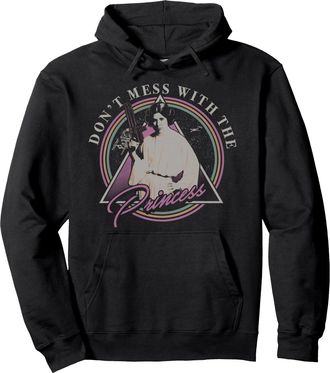 Star Wars Princess Leia Dont Mess With Me Text Poster Pullover Hoodie