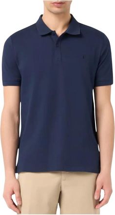 Trussardi Homme, Tops, Bleu, Taille: L Polo Slim Fit en Piqu&eacute; Stretch