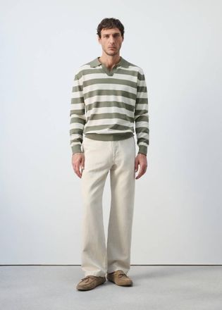 Mango Pull polo maille fine 100 % coton vert for&ecirc;t - Homme - XXL - MANGO MAN