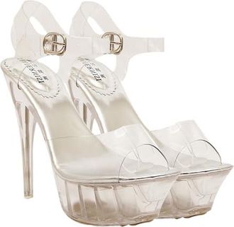 Frcolor Sandales Talon Haut Femme Élégantes Antidérapantes et Résistantes pour Soirées et Sorties