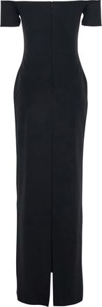 Solace London Off-Shoulder Technical Fabric Dress - Black