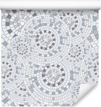 OEM Carta Da Parati A Mosaico Nei Toni Del Grigio Per Soggiorno E Camera Da Letto, 50x1000 Cm