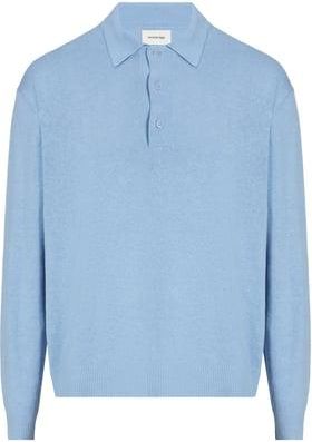 Saison 1865 Pull col polo en coton et lin