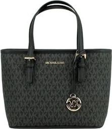 Michael Kors XS Carry All Jet Set Travel Womens Tote (BLACK SIG/GOLD)